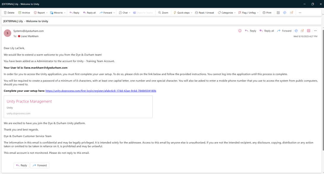 First Login & User Profile Setup - British Columbia – Dye & Durham Canada