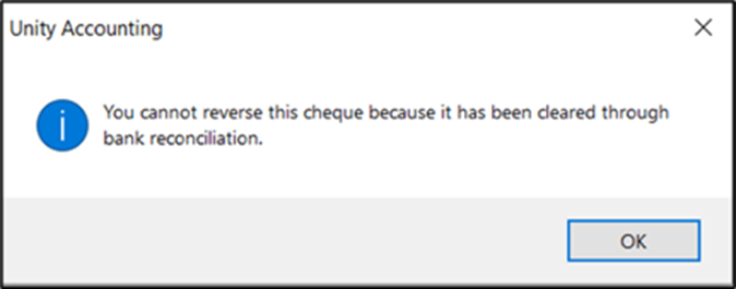 Reverse a General Cheque posted to a Client/Matter or General Ledger ...